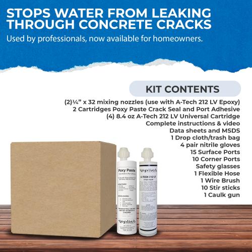 6-10' Epoxy Concrete Foundation Crack Repair Kit - Applied Technologies